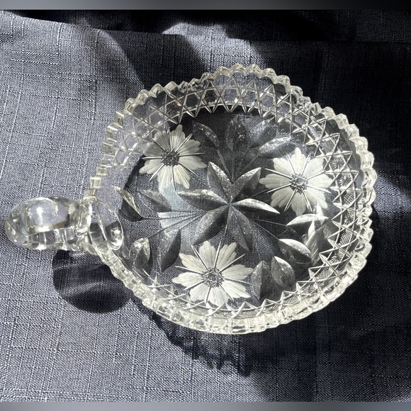 EAPG | Dining | Antique Eapg Crystal Cut Glass Etched Flower Handle ...